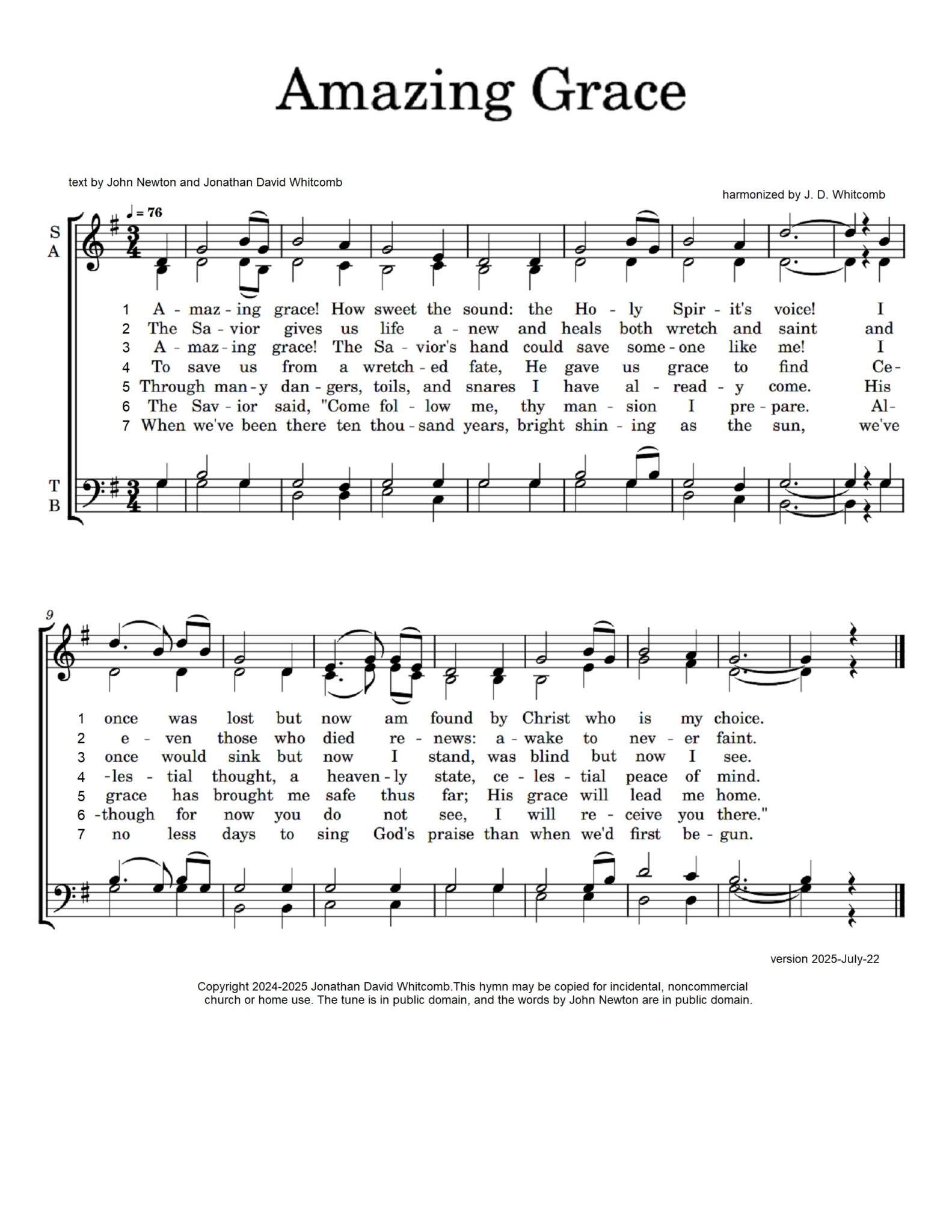 New Version of Amazing Grace – Church Music