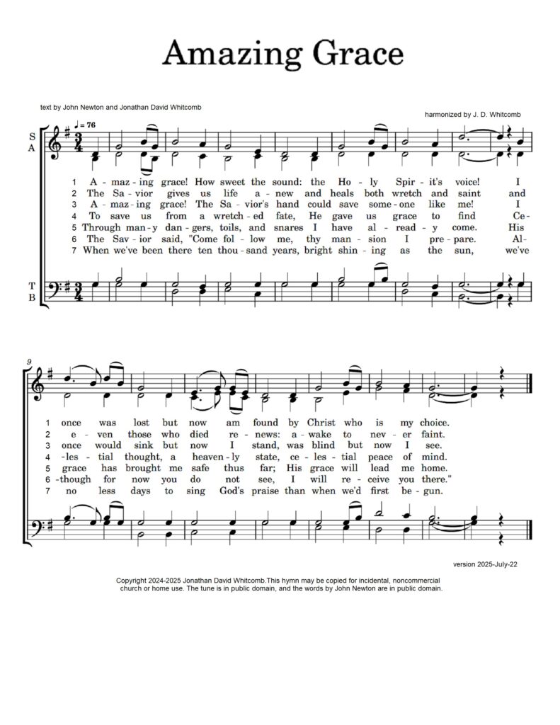 New Version of Amazing Grace – Church Music